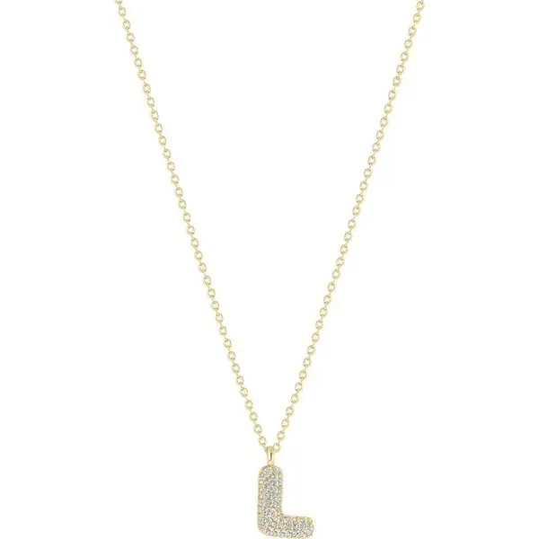 ELECTRIC PICKS Bubble Letter Necklace - Gold - L