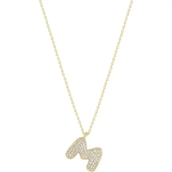 ELECTRIC PICKS Bubble Letter Necklace - Gold - M