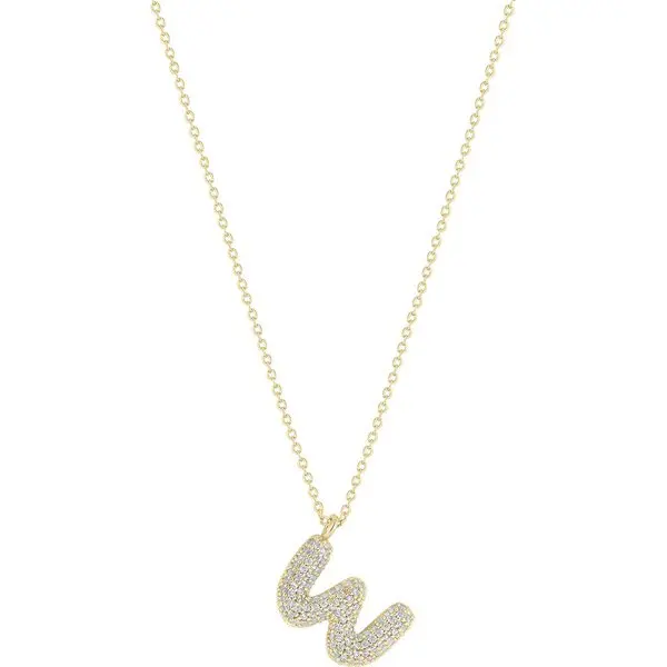 ELECTRIC PICKS Bubble Letter Necklace - Gold - W