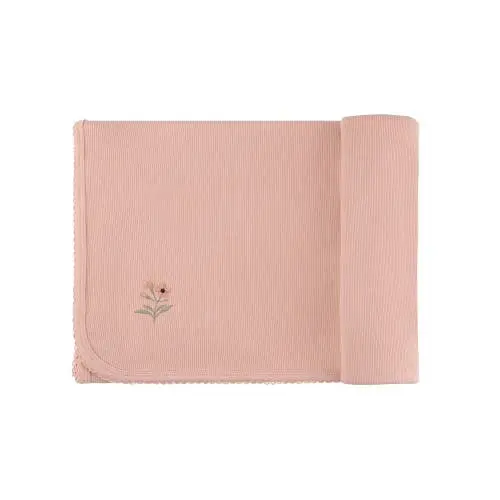 ELY'S & CO. Velour Pocket Full Of Flowers Collectionblanket - Pink