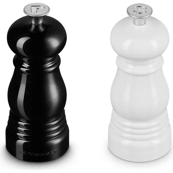LE CREUSET Classic Petite Salt & Pepper Mill Set - Black And White