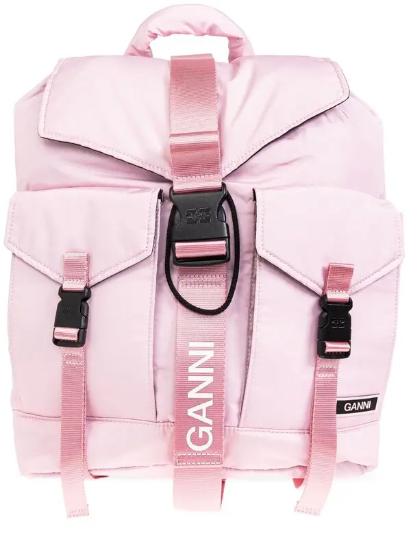 Ganni Tech Backpack - Pink | Editorialist
