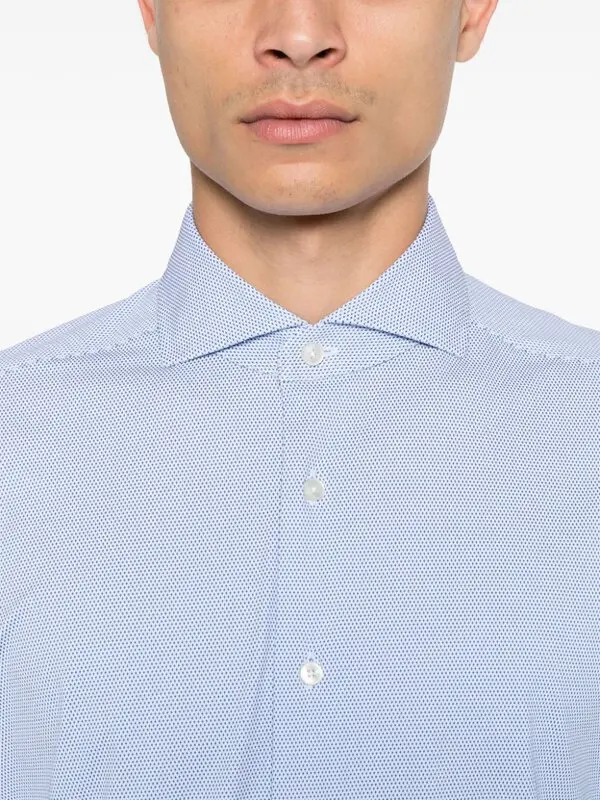 XACUS Patterned-jacquard Shirt