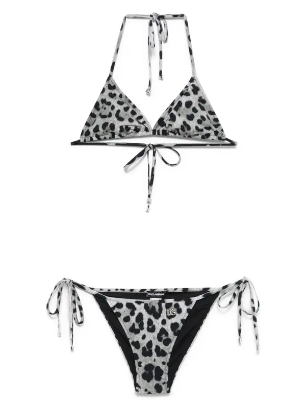 Dolce & Gabbana Leopard-print Bikini - Grey