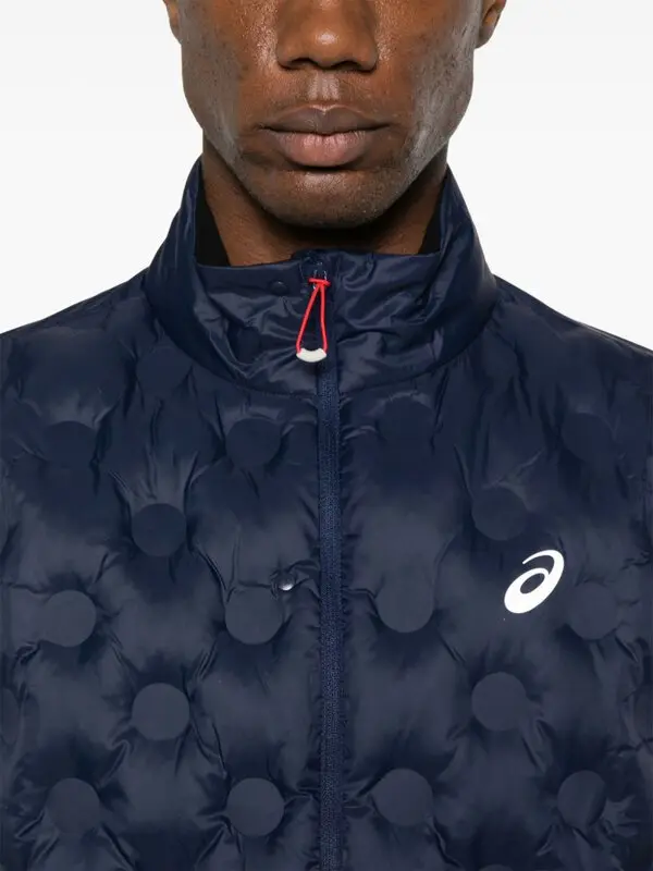 Asics Road Winter Jacket In Blue - 6% Off | Editorialist