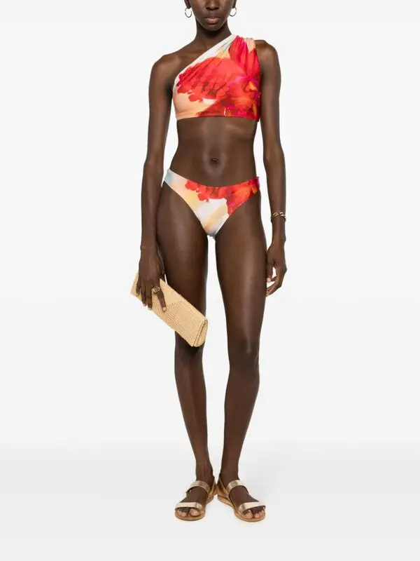 LENNY NIEMEYER Floral One-shoulder Bikini Top