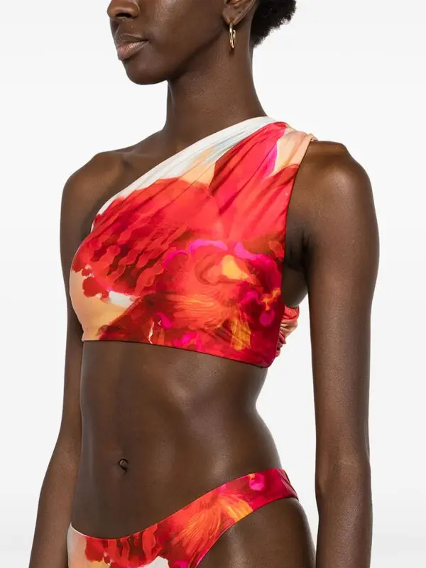 LENNY NIEMEYER Floral One-shoulder Bikini Top