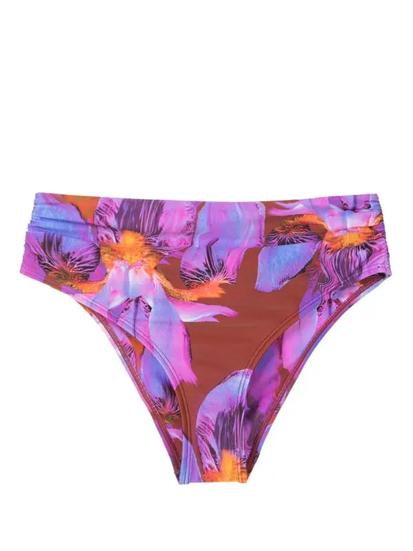 LENNY NIEMEYER Floral-print Bikini Bottom - Purple