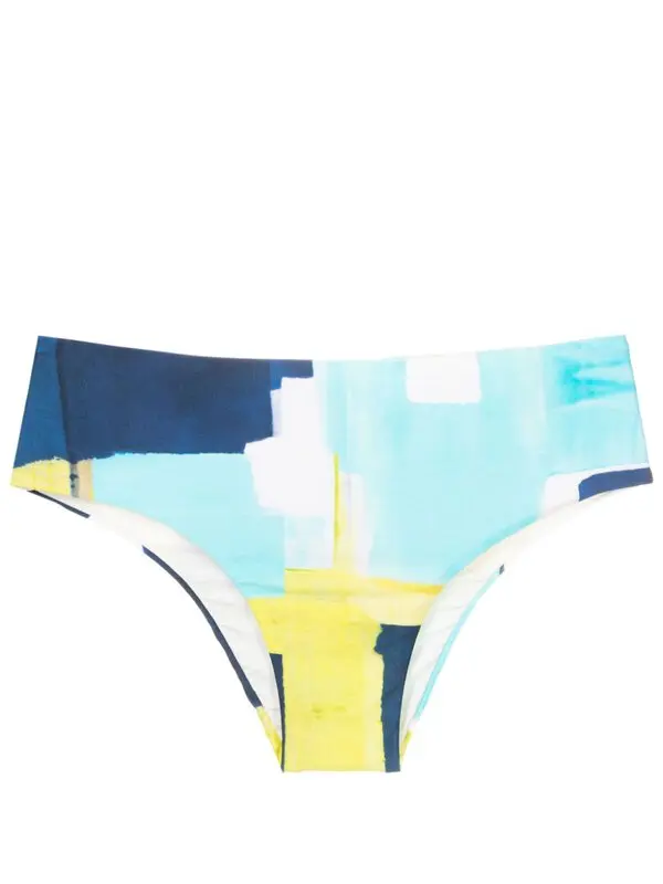 LENNY NIEMEYER Abstract Print Bikini Bottom - Blue