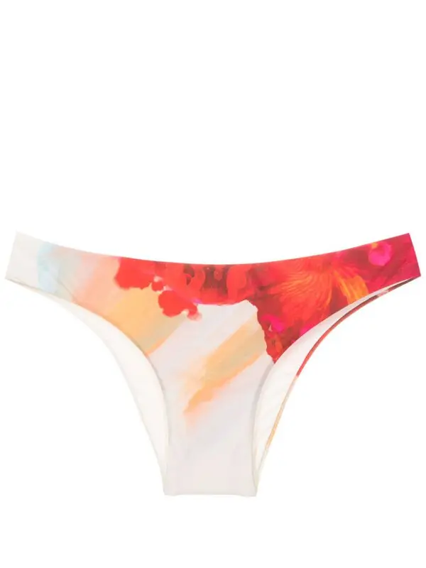 LENNY NIEMEYER Floral-print Bikini Bottom - Orange