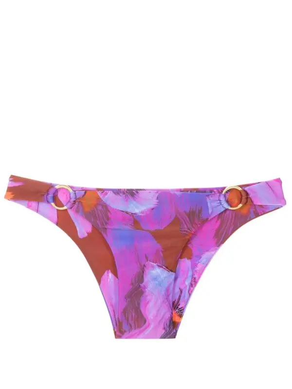 LENNY NIEMEYER Floral-print Bikini Briefs - Purple