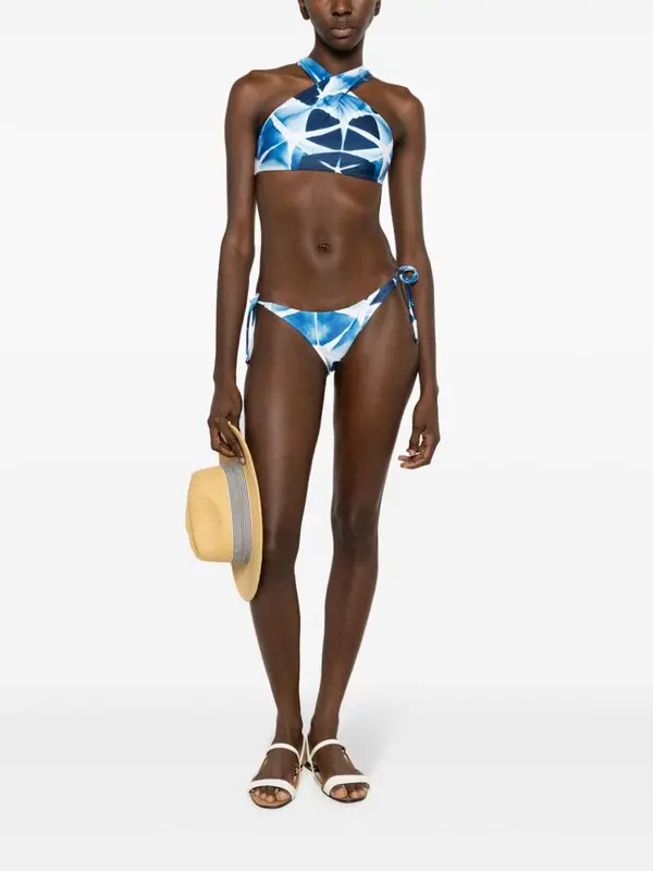 LENNY NIEMEYER Abstract-print Halterneck Bikini Top