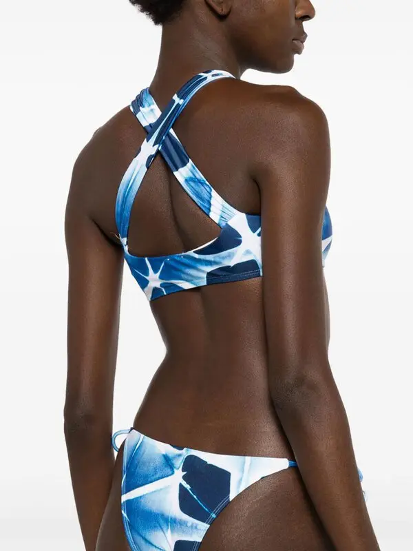 LENNY NIEMEYER Abstract-print Halterneck Bikini Top