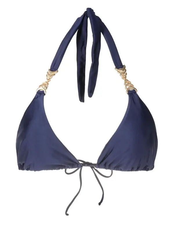 LENNY NIEMEYER Chain-link Triangle Bikini Top - Blue