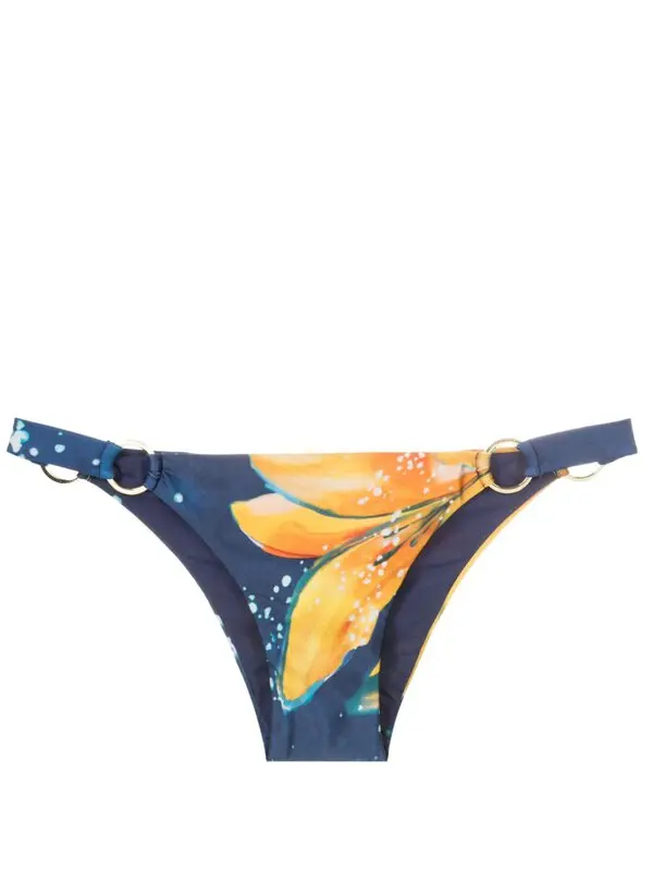 LENNY NIEMEYER Floral-print Bikini Bottom - Blue
