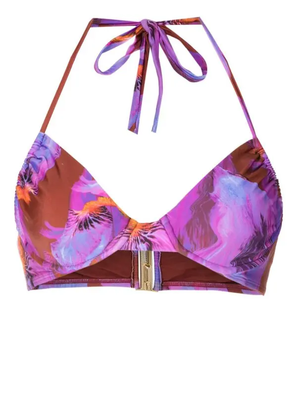 LENNY NIEMEYER Herta Floral-print Bikini Top - Purple