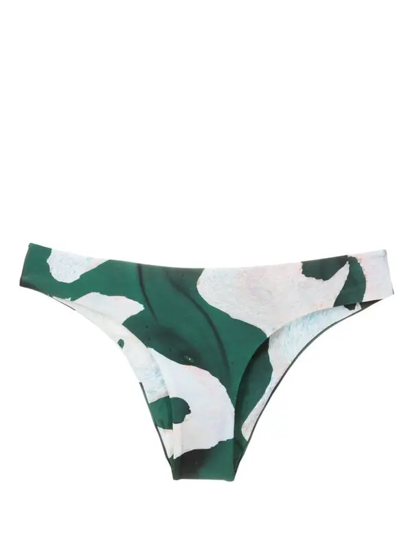 LENNY NIEMEYER Abstract-print Bikini Bottom - Green