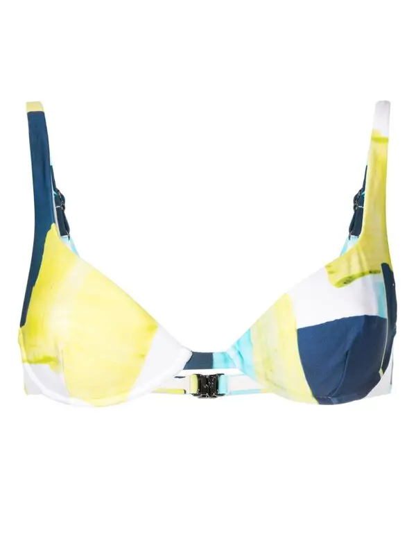 LENNY NIEMEYER Abstract-pattern Bikini Top - Blue