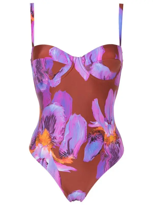 LENNY NIEMEYER Floral-print Swimsuit - Purple