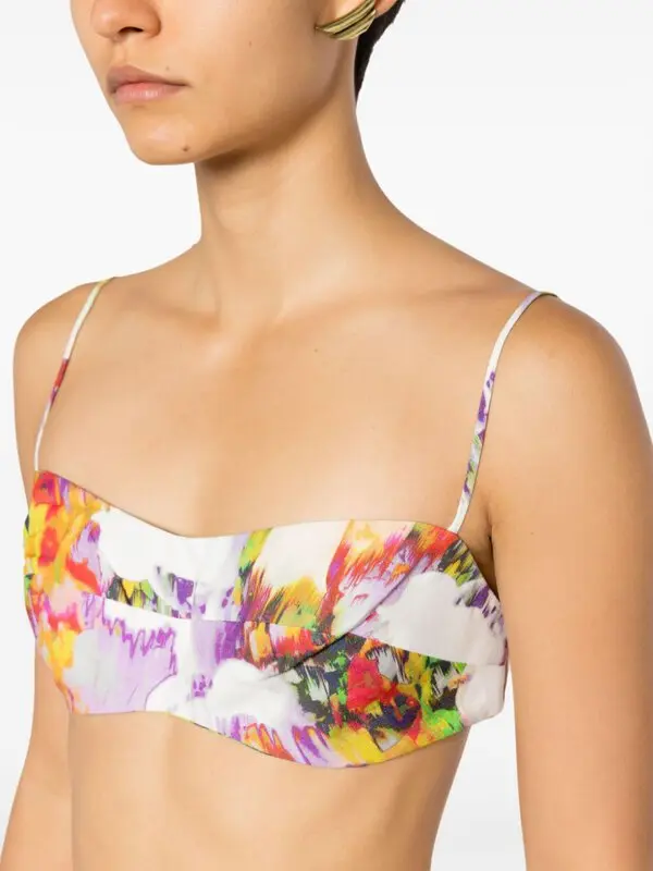 LENNY NIEMEYER Abstract-print Cropped Top