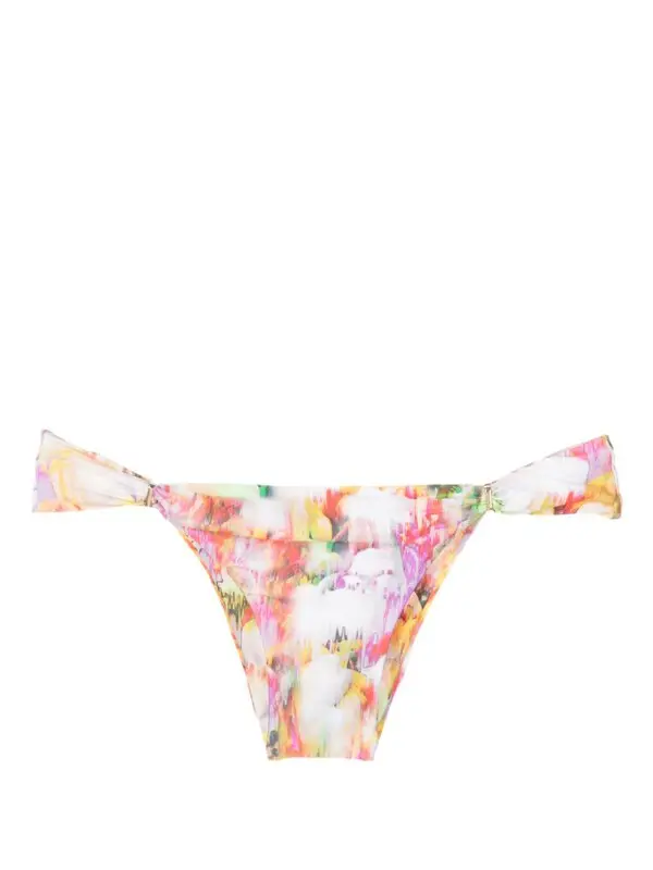 LENNY NIEMEYER Graphic-print Bikini Bottom - Neutrals