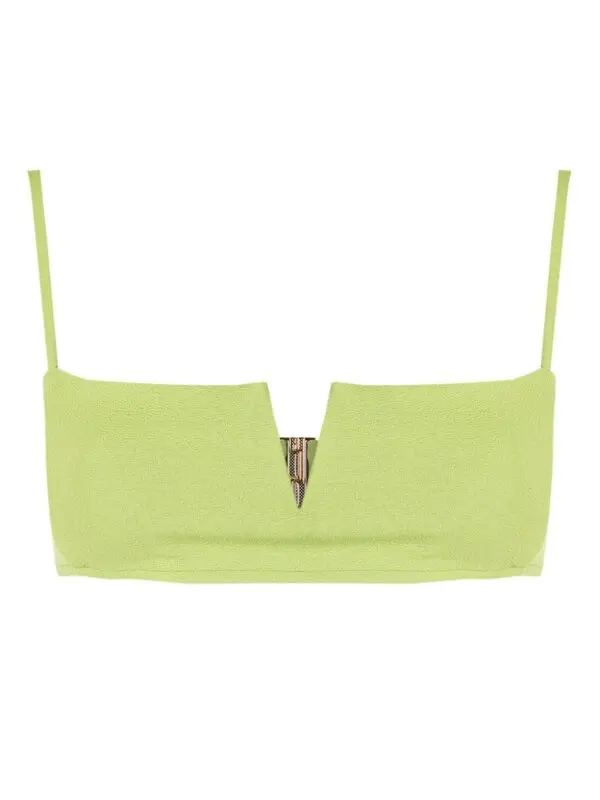 LENNY NIEMEYER Square-neck Bikini Top - Green