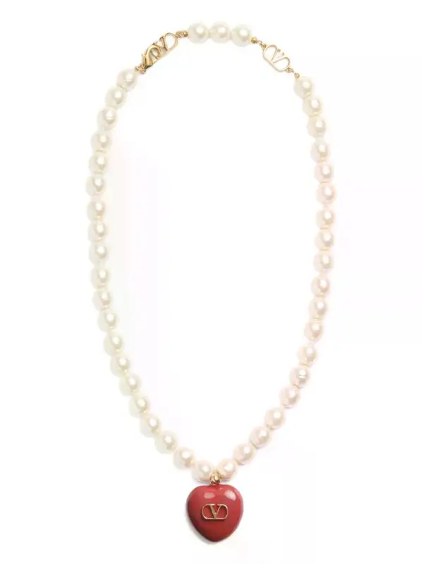 Valentino Garavani Coeur Royal Necklace - White