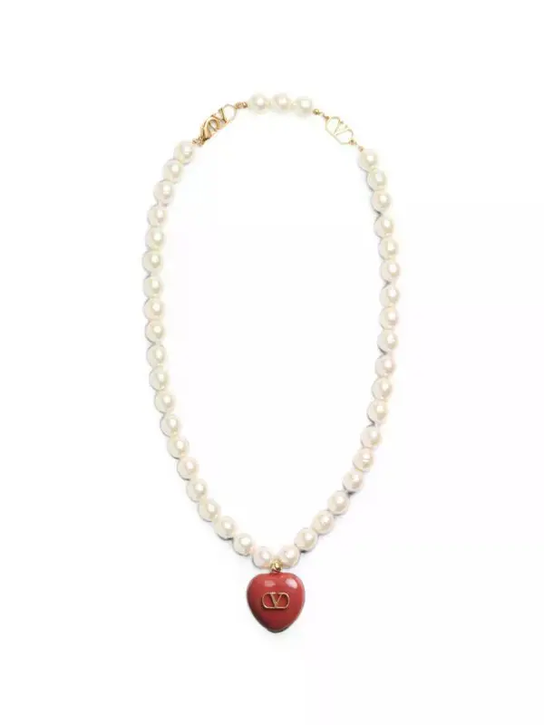 Valentino Garavani Coeur Royal Necklace - White
