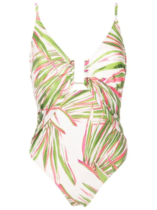 LENNY NIEMEYER Foliage Leaf-print Swimsuit - Green