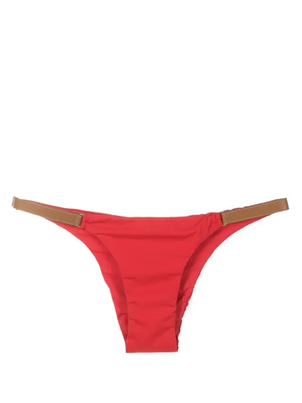 LENNY NIEMEYER Leather-strap Bikini Bottom - Red