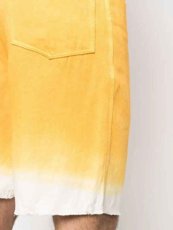 FEDERICO CURRADI Tie-dye Denim Shorts - Yellow