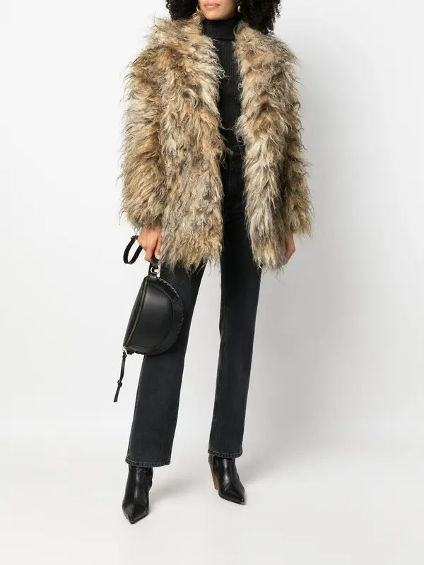 Lanificio Becagli Faux-fur Oversized Coat