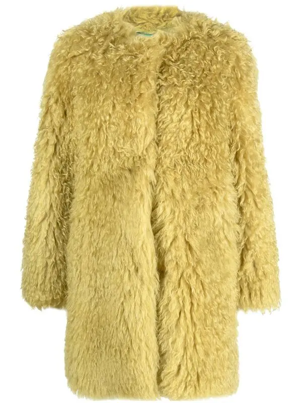 BECAGLI SINCE 1994 Oversized Teddy Coat - Yellow