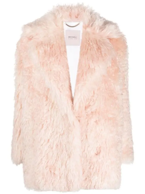 BECAGLI SINCE 1994 Faux Fur Overcoat - Pink