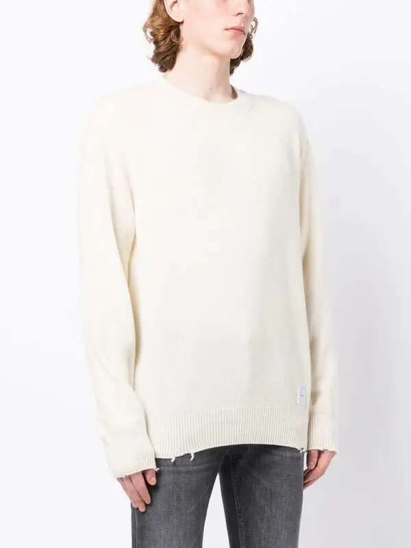 DEPARTMENT 5 Distressed-hem Crew-neck Jumper