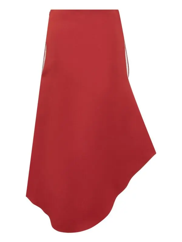 CALCATERRA Wave Maxi Skirt - Red