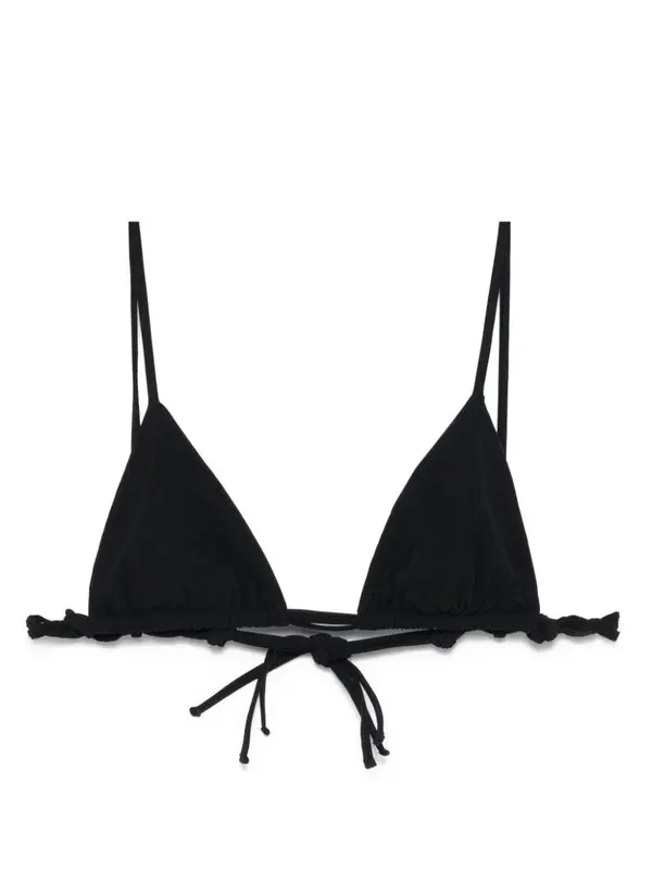 JIL SANDER Braid-detail Bikini Top - Black