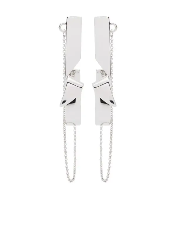 Eddie Borgo Folded Hoop Earrings - Silver