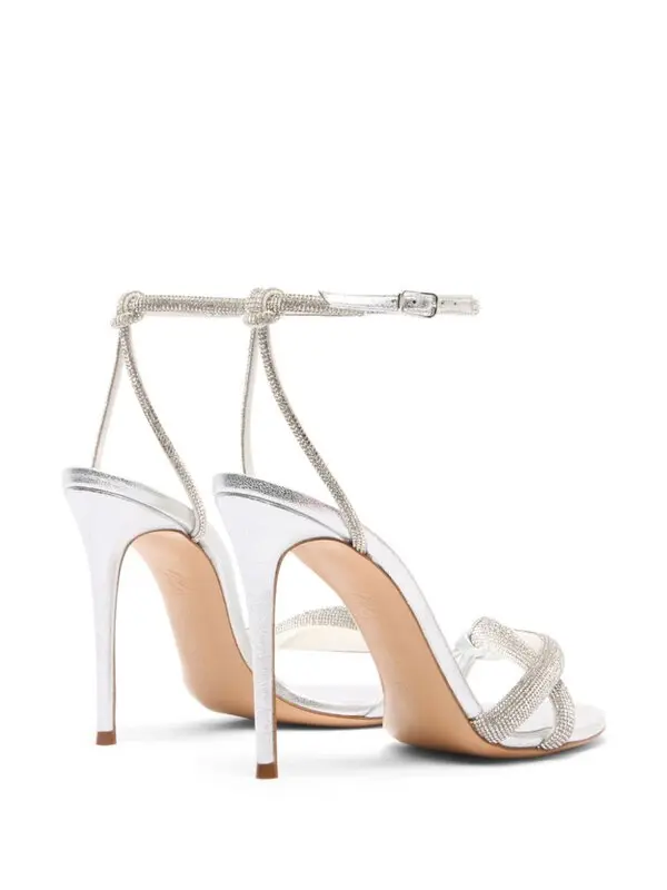 Casadei 100mm Taylor Julia Sandals - Silver