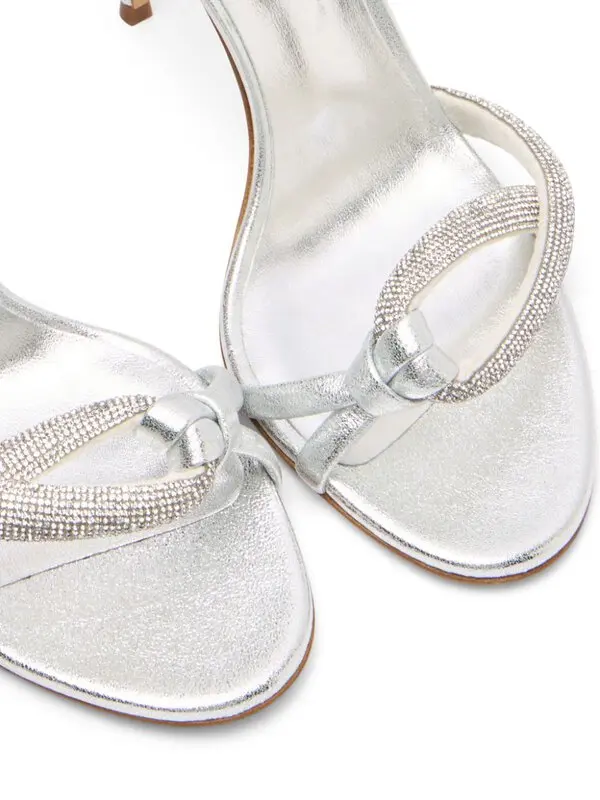 Casadei 100mm Taylor Julia Sandals - Silver