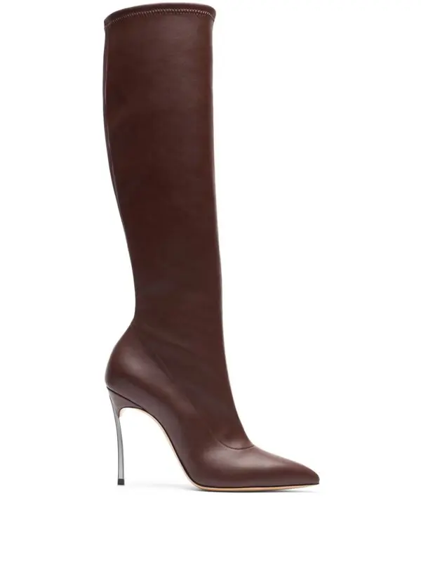 Casadei 100mm Blade Boots - Brown
