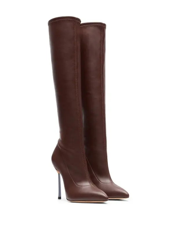 Casadei 100mm Blade Boots - Brown