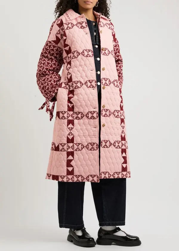 DAMSON MADDER Dahlia Printed Quilted Coat