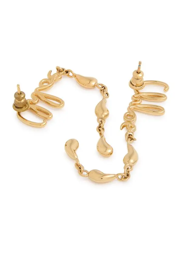 Chloé Logo Drop Earrings - Gold
