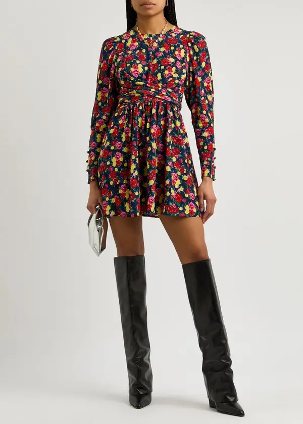 KITRI Jeanetta Floral-print Mini Dress