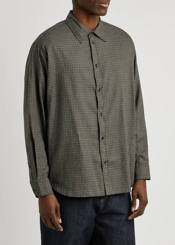 Rag & Bone Matthew Checked Cotton-blend Shirt - Grey