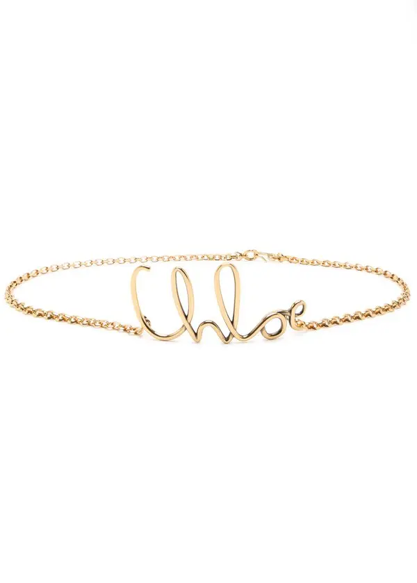 Chloé Iconic Logo Chain Belt - Gold