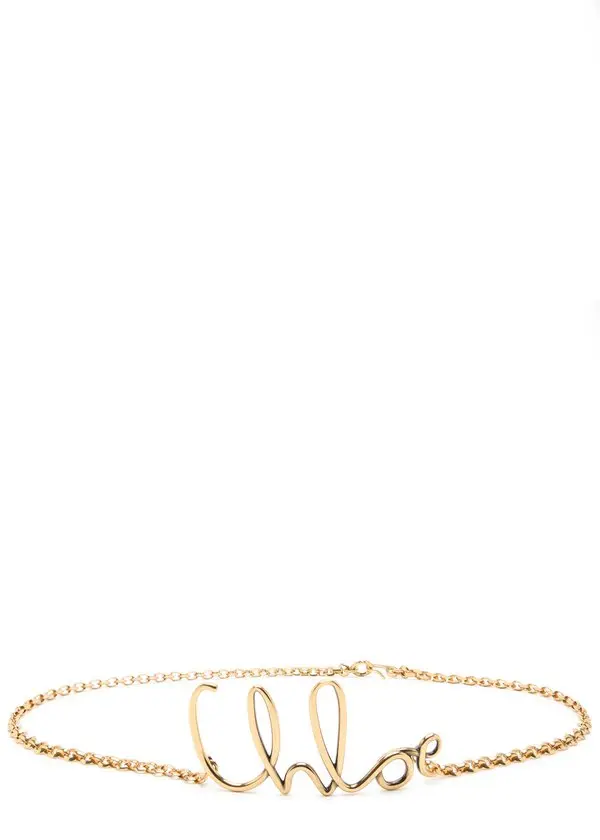 Chloé Iconic Logo Chain Belt - Gold