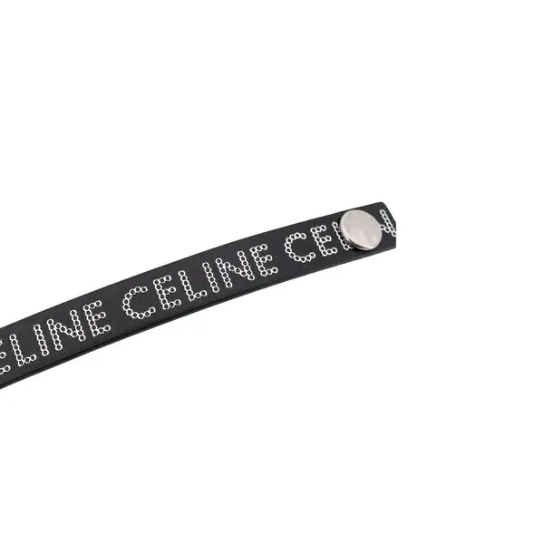 Celine Logo Leather Bracelet