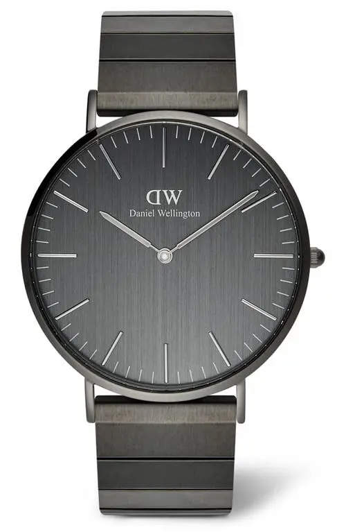 DANIEL WELLINGTON Classic Piano Link Bracelet Watch - Grey